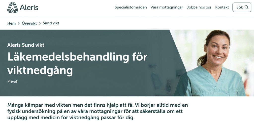 Aleris | Viktbehandling | Smart jämförelse med Klinikkollen